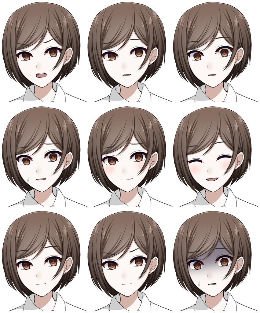 ナースの女性【表情差分10種+シルエット2種】 立ち絵素材販売中【廣瀬ふぶき】 Booth