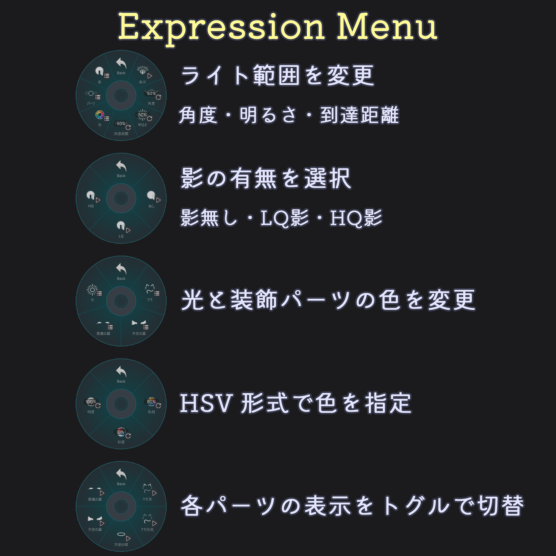 【VRChat】Light Crystal 全アバター対応 ライトギミック【MA設定済み】 - Anosiou Katastima - BOOTH