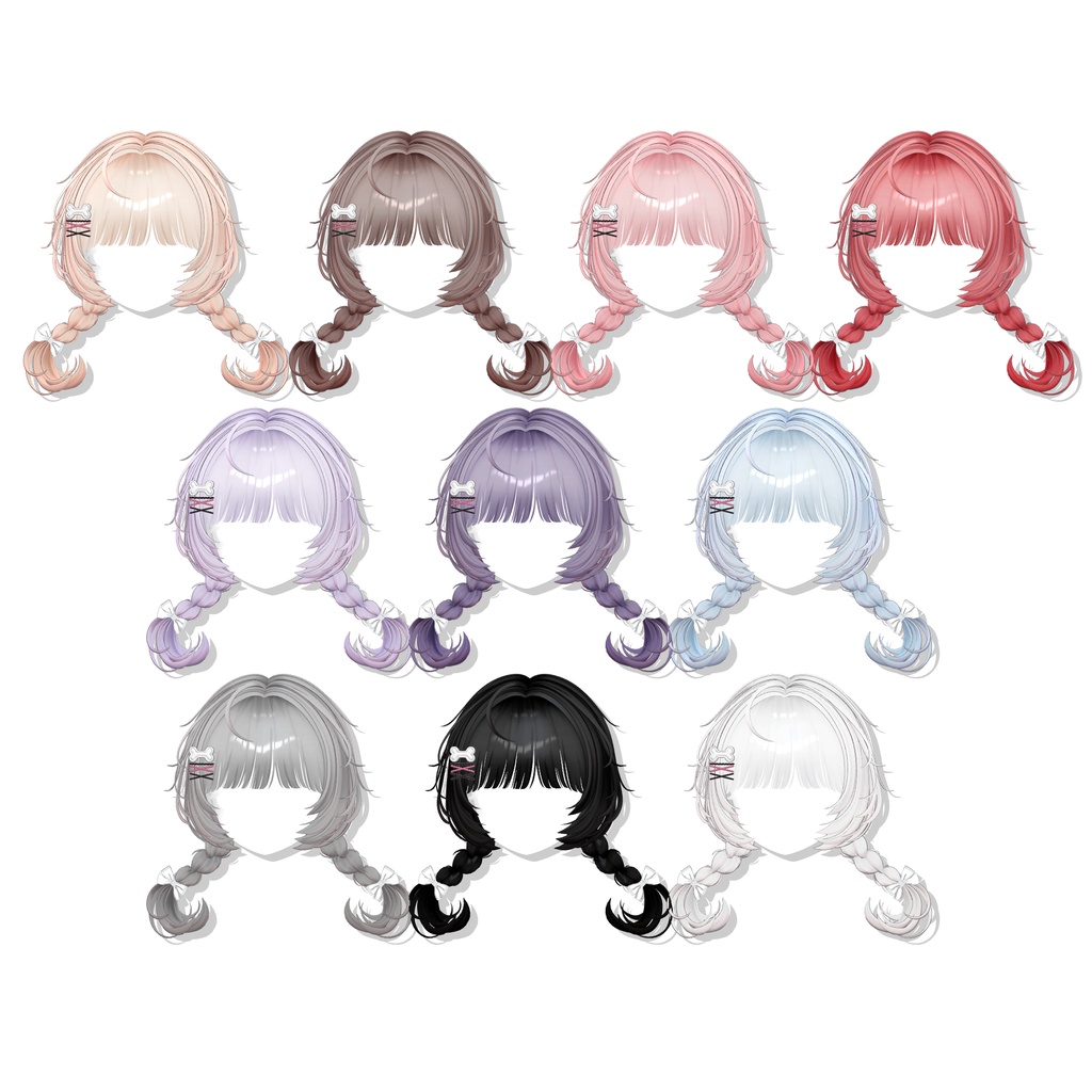 【9 ⊳ 8アバター対応】 Chibi Girl Cutie Braid [REMAKE] - SOUR FLAVOR - BOOTH