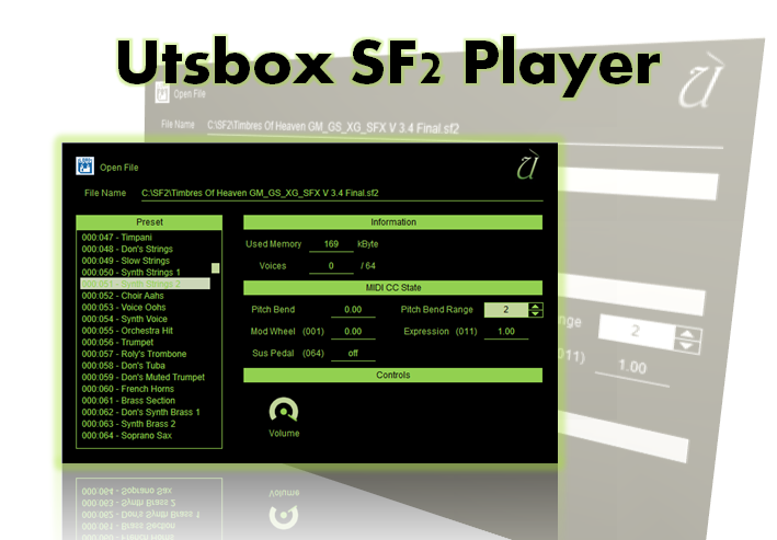 【無料VST】SoundFont プレーヤー - Utsbox SF2 Player - utsubo-kazura - BOOTH