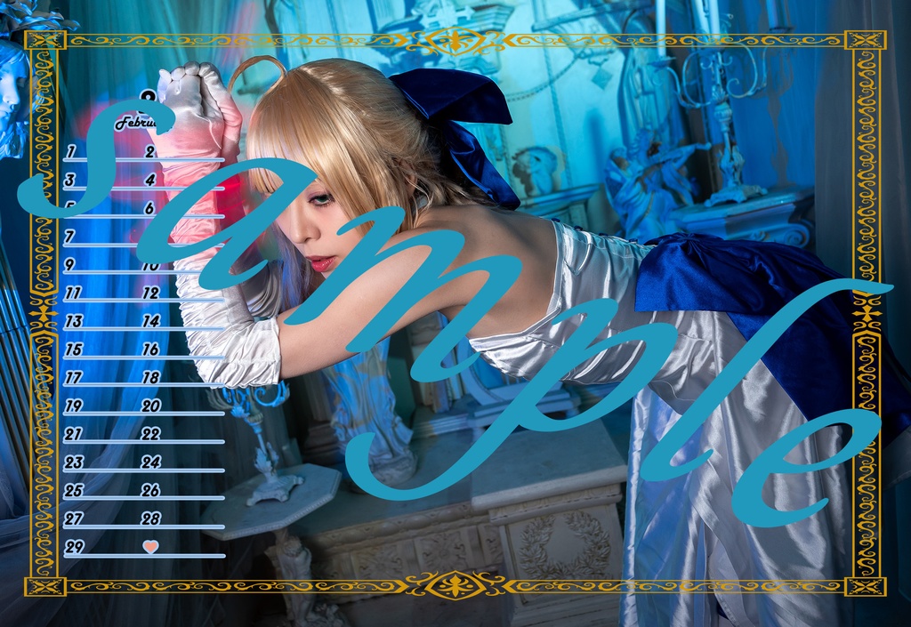 【C103新刊】fateセイバー(アルトリア)卓上カレンダー - nanoa - BOOTH