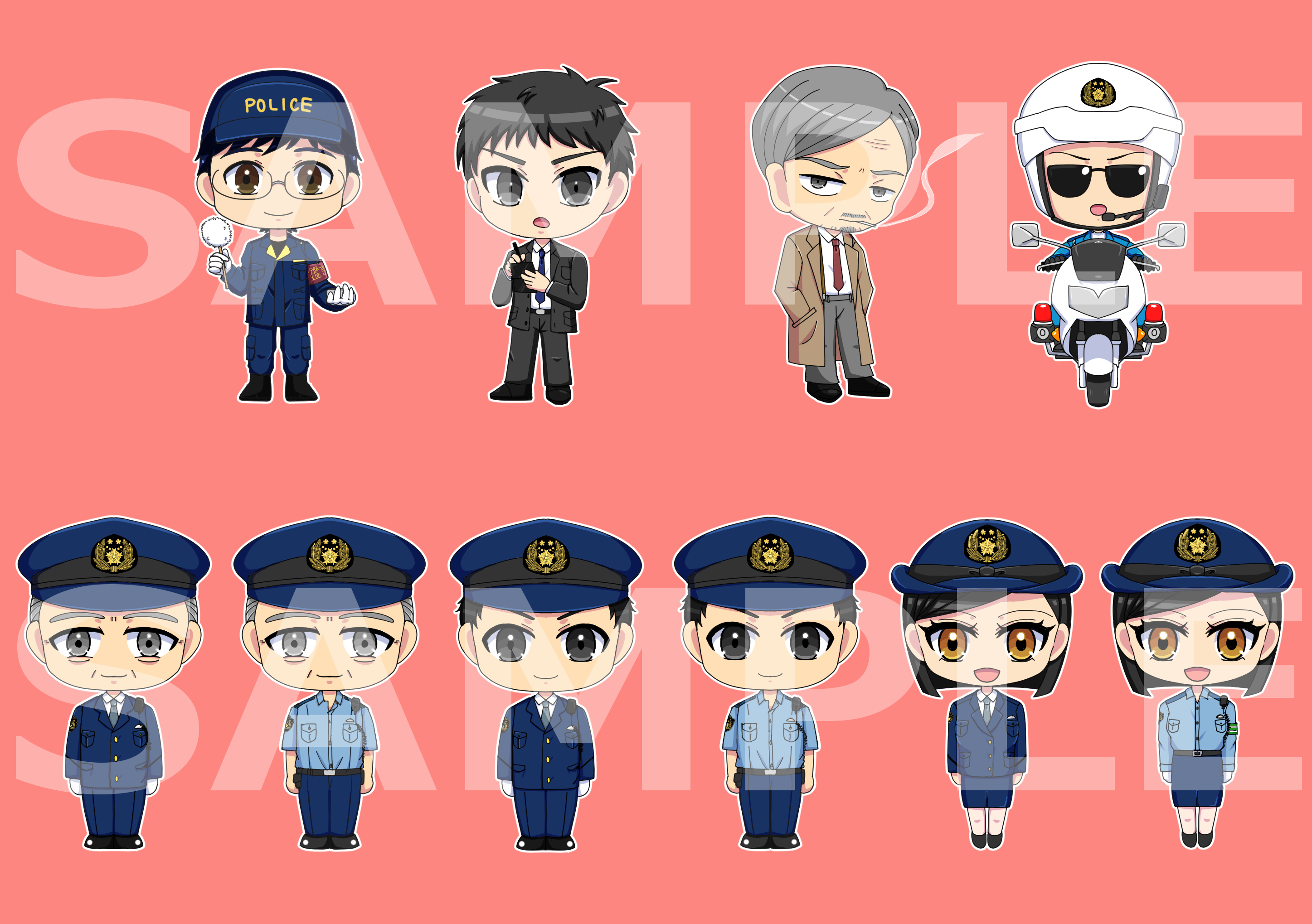 TRPG用モブSD立ち絵～警察関係編1～ - 煌星商店 - BOOTH