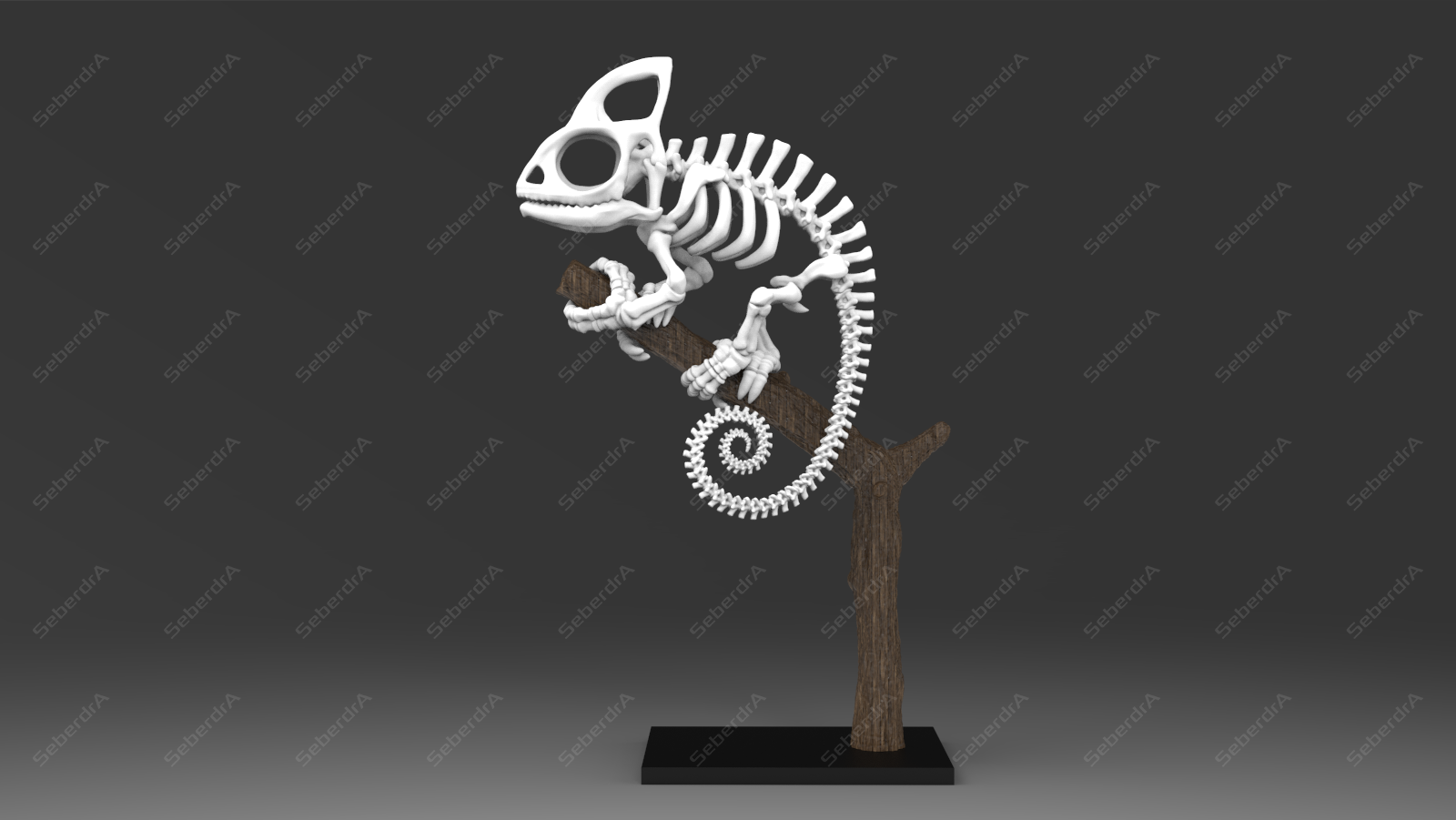 Cameleon Skeleton STL for 3D Print - seberdra - BOOTH