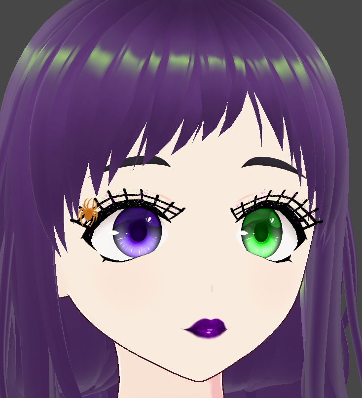 Spiderweb Glitter-Glamour Eyelashes for VRoid Studio - Atelier ...