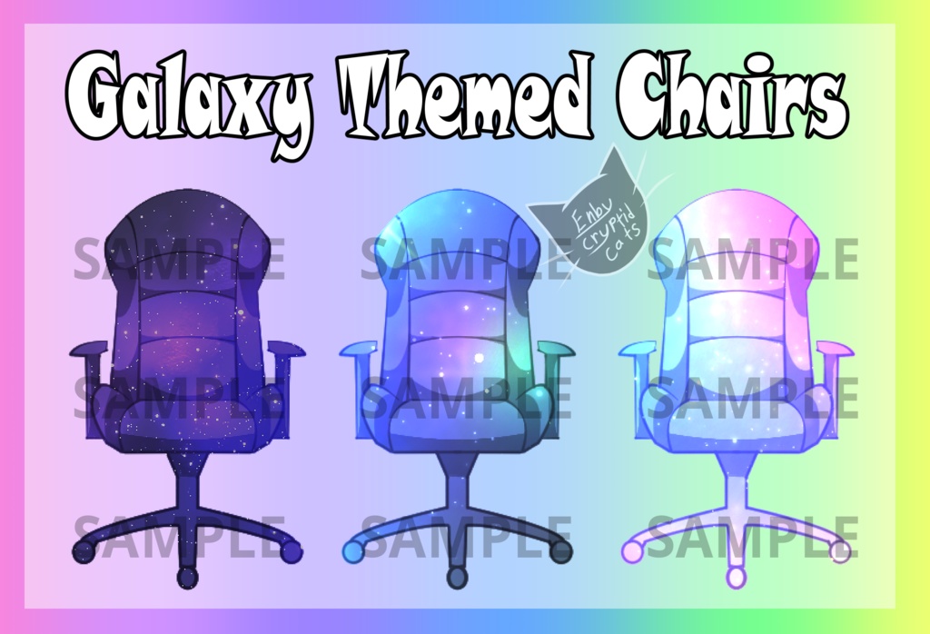 VTuber PNG Chairs ||Single Color and Galaxy Variants ...