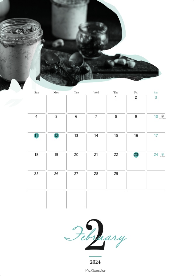 calendar. -2024- - no-question - BOOTH