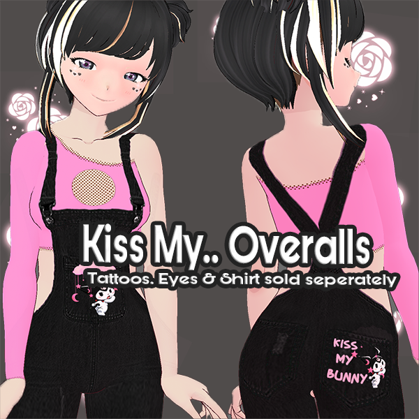 VRoid Clothes - Kiss My... Jean Overalls - 2D & 3D version - Venus ...