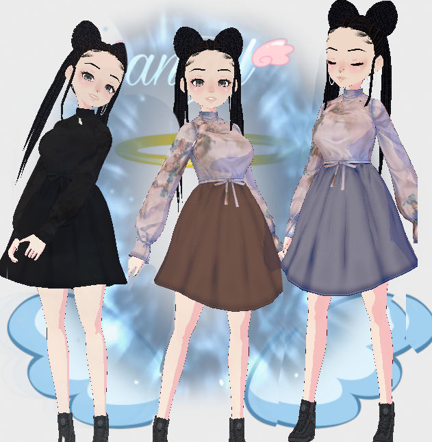 VRoid - Top Shirt Cutout Style (with Pants) - Venus Variation Designs ...