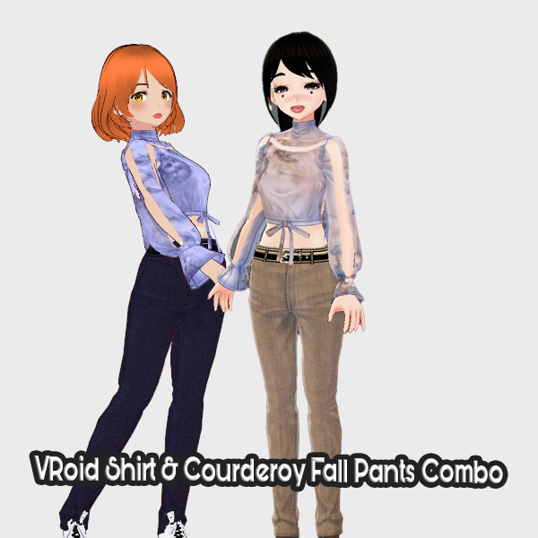 VRoid - Top Shirt Cutout Style (with Pants) - Venus Variation Designs ...