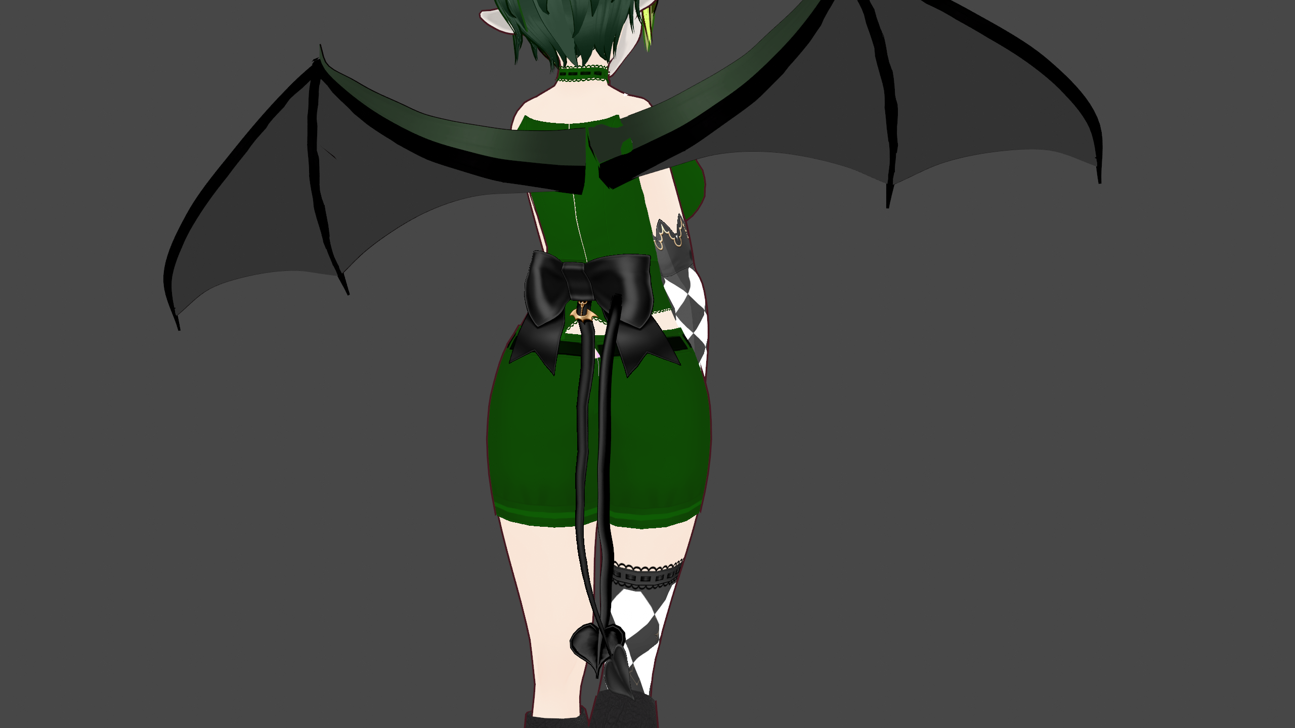VRoid - Wings Bat Wings and Heart Tail Hair Preset (3 sizes) - Venus ...