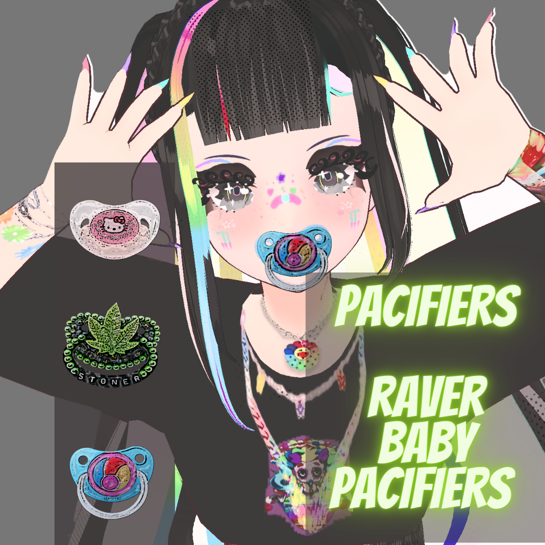 VRoid Pacifiers - Baby Pacifiers 90s Raver Tech Set - Venus Variation ...