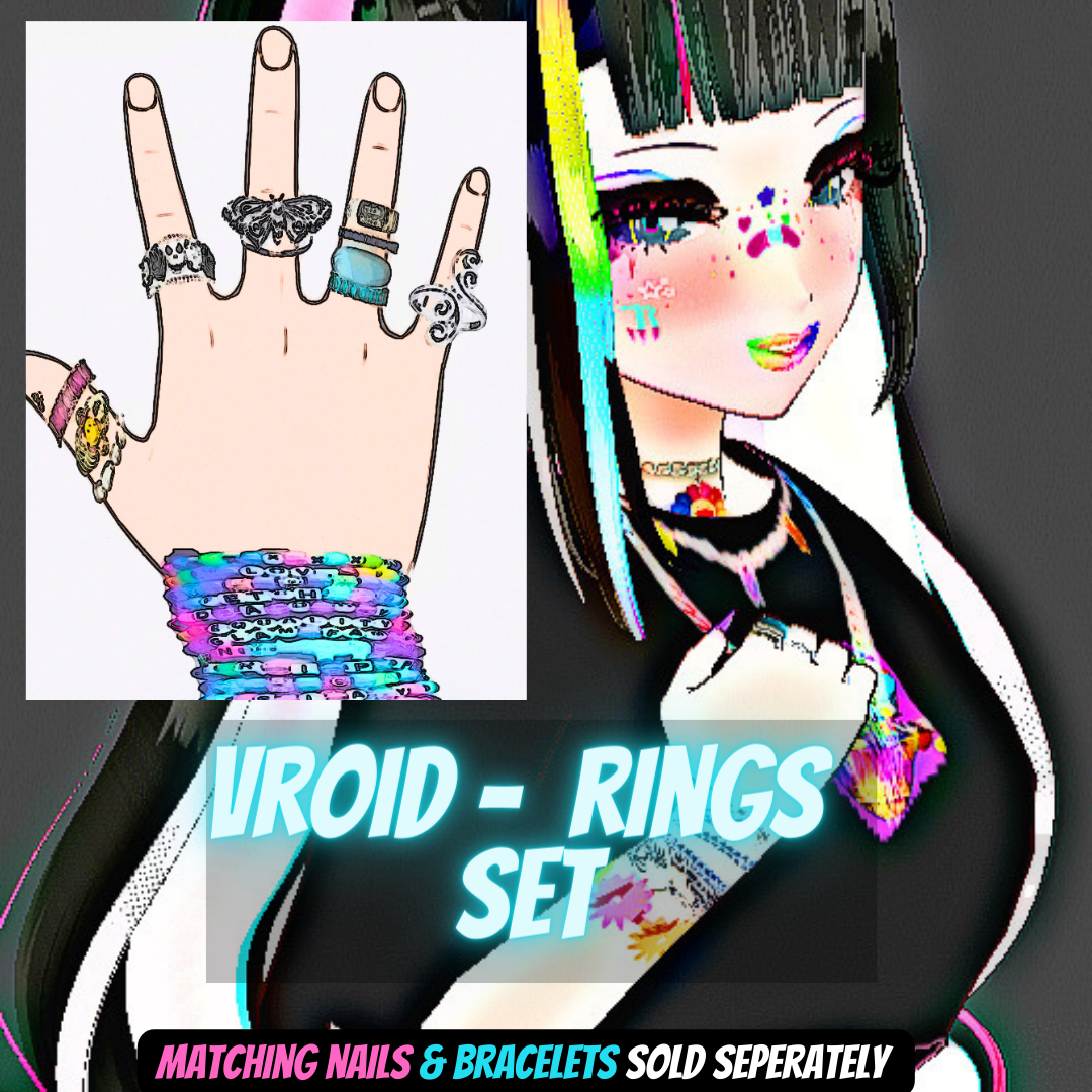 VRoid Nails and Nail Polish | FREE Long Nails 4 Set - Venus Variation ...