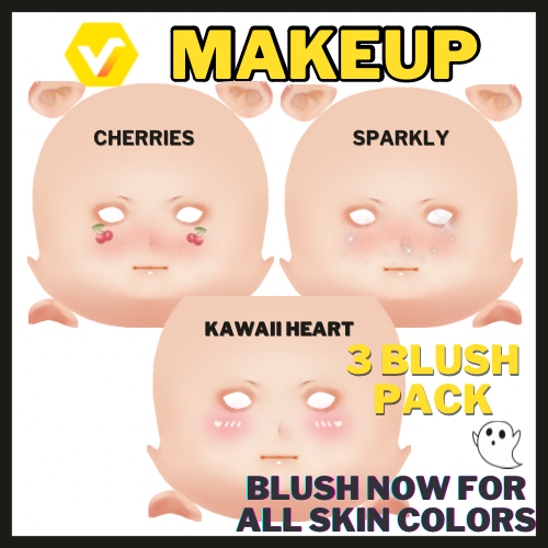 VRoid Makeup - Face Skin Make up with eyelashes, lipstick and blush ...