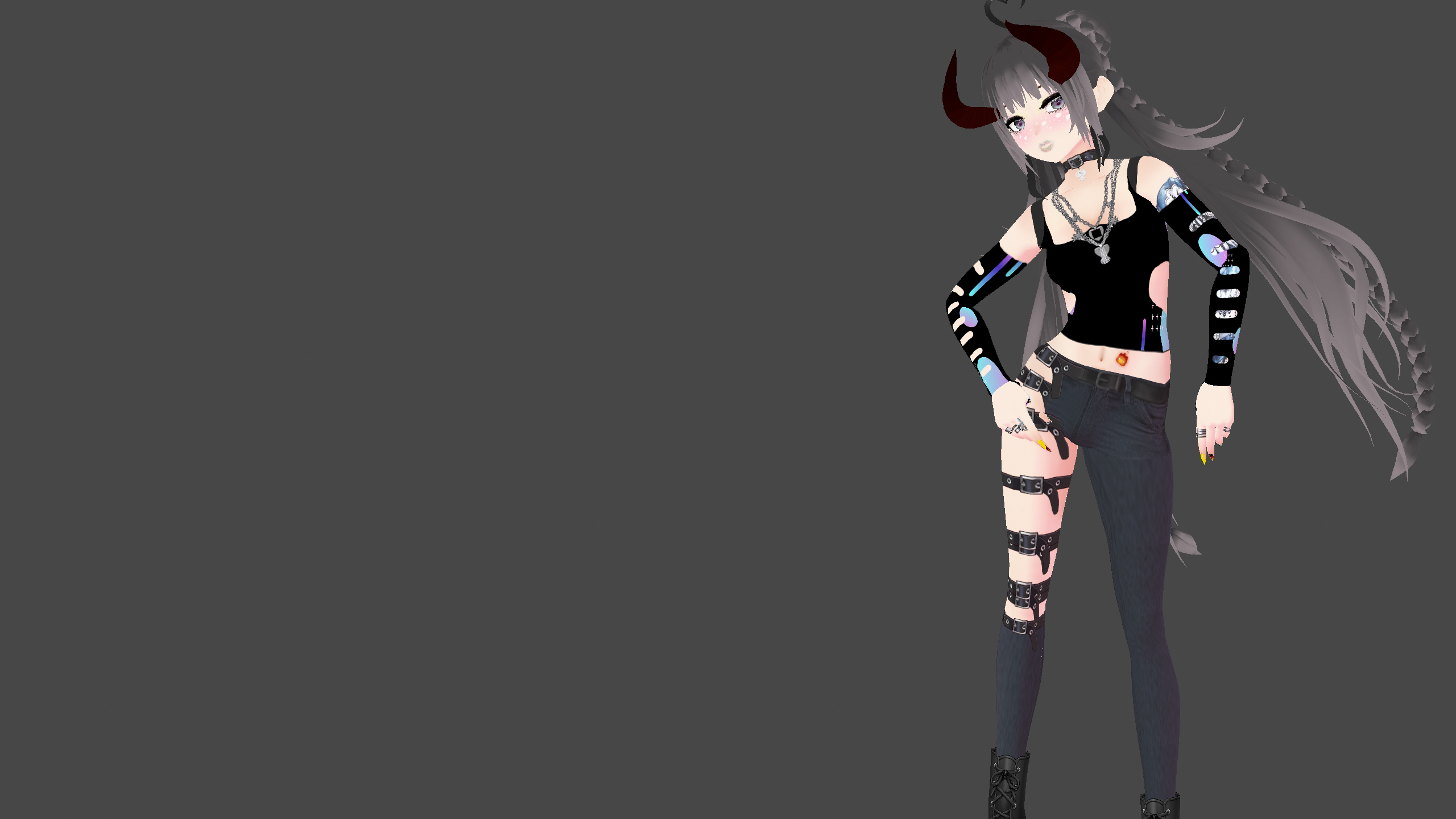 【ジーンズ】VRoid Jeans - Jean Pants Ripped with Straps (Leathery) - Venus ...