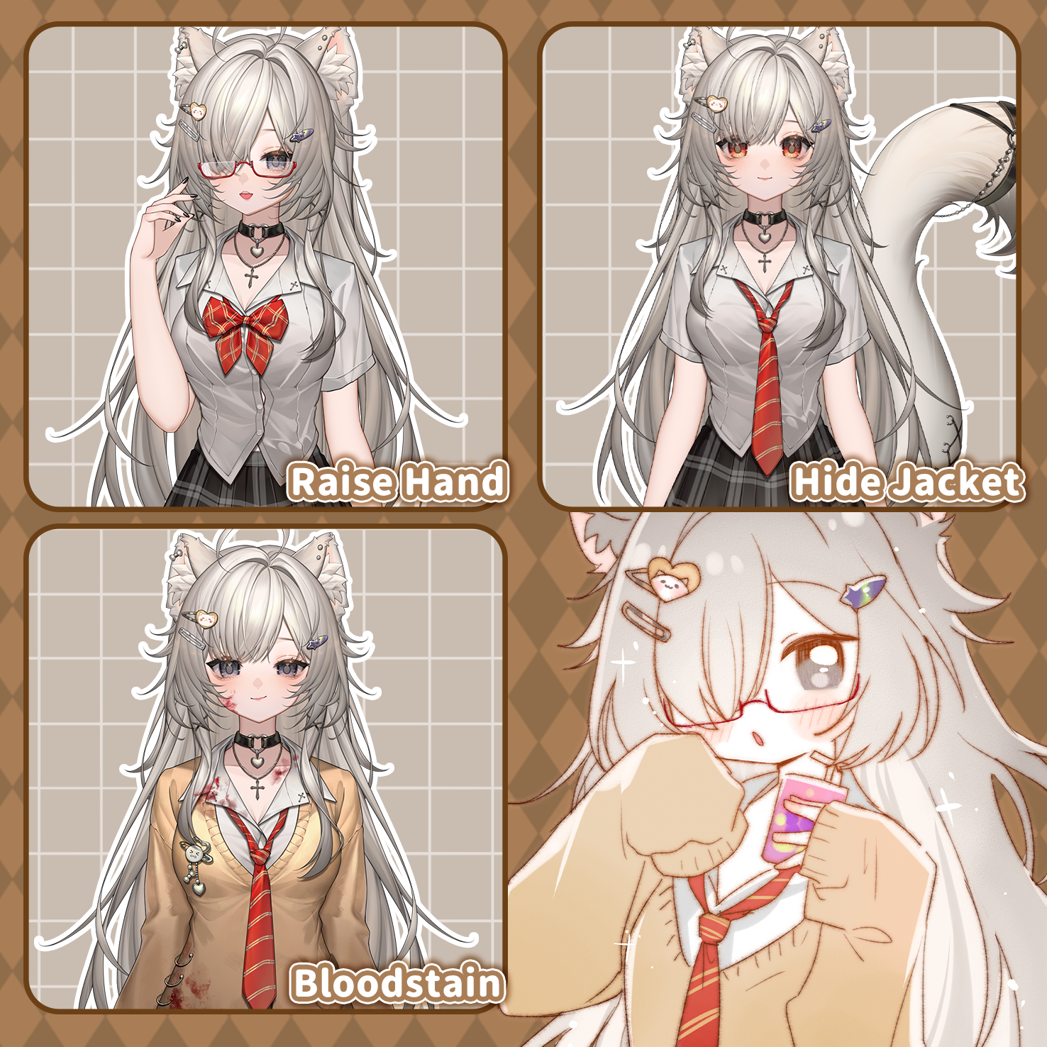【Live2D Model/live2dモデル】楓糖可可🤎Ultra-high precision!!🤎JK🍁Generic Model ...