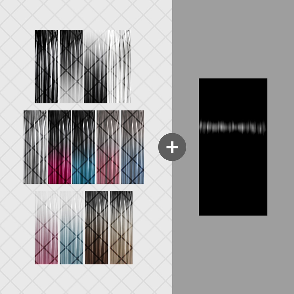 [無料あり/free sample]【VRoid】Balayage Hair Textures&Highlight 髪のテクスチャ&ハイライト ...