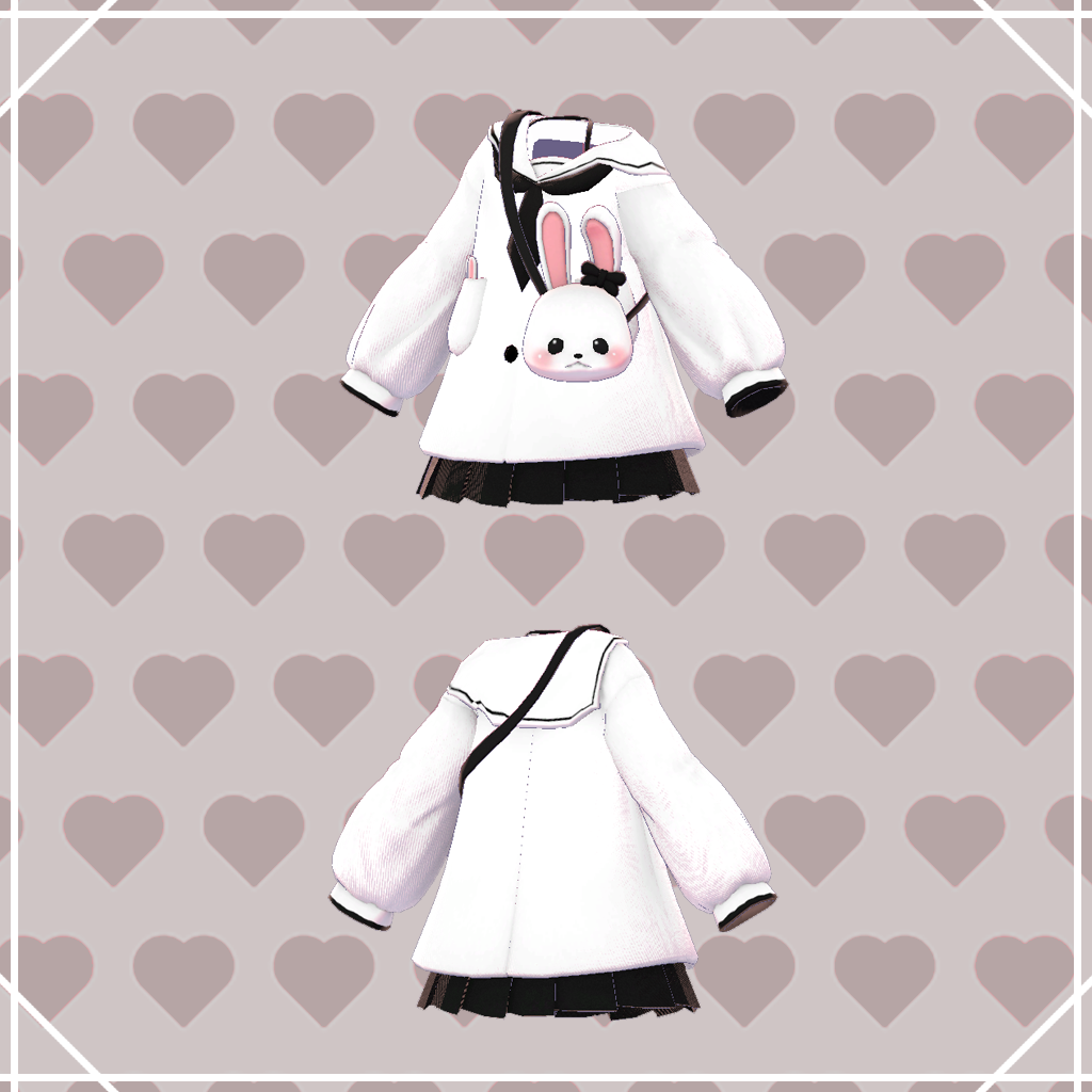 [RUSK] cute loose fit sailor suit - ZDE - BOOTH