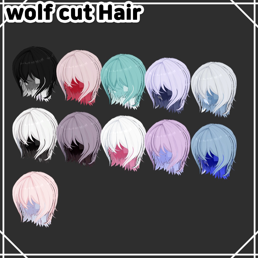 [11 Avatars] Wolf cut Hair - ZDE - BOOTH