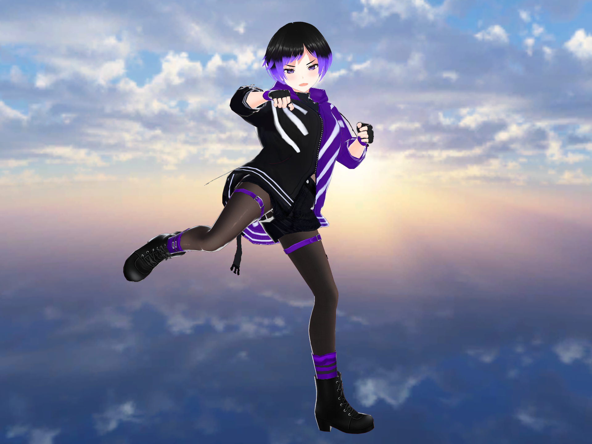 麗奈 Reina Tekken 8 3D Anime Avatar + face tracking / VRCHAT / VRM / PMX ...
