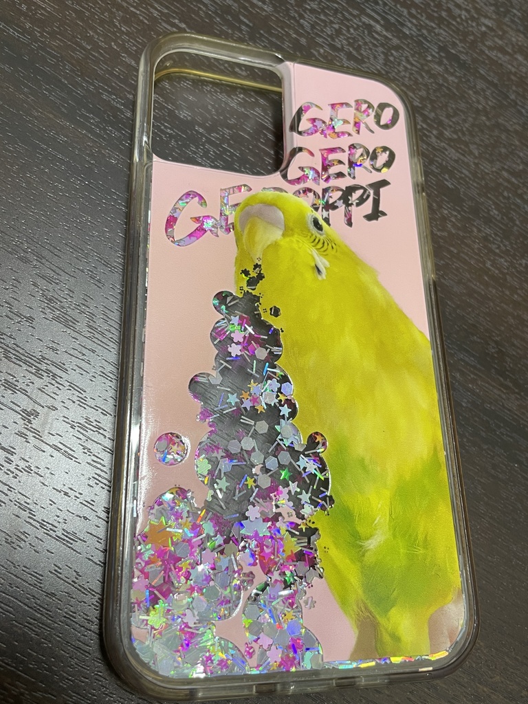 グリッターiPhoneケース セキセイインコ ハルクイン イエロー - チキン昼寝小屋 - BOOTH