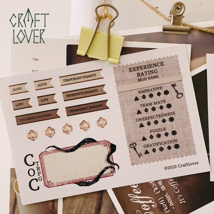 COCTRPG記録シール - craftlover-手芸恋人 - BOOTH