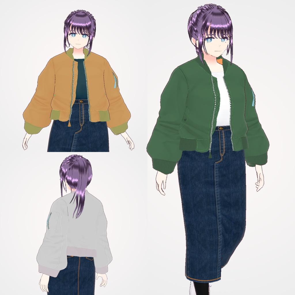 [VRoid] MA-1ブルゾン 10色セット - mnm2 - BOOTH