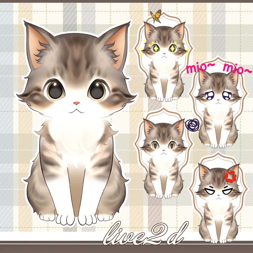 Cat live2d model - Live2dの倉庫 - BOOTH