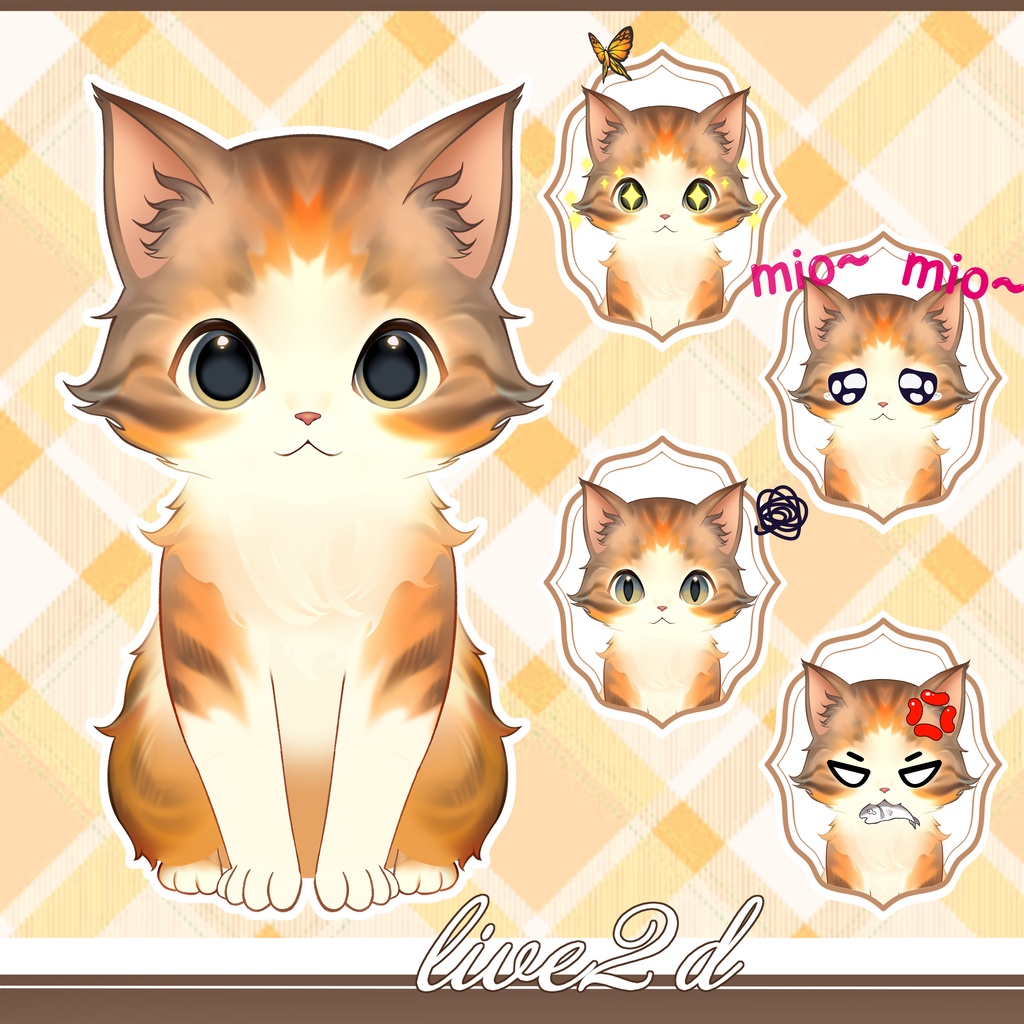 Cat live2d model - Live2dの倉庫 - BOOTH