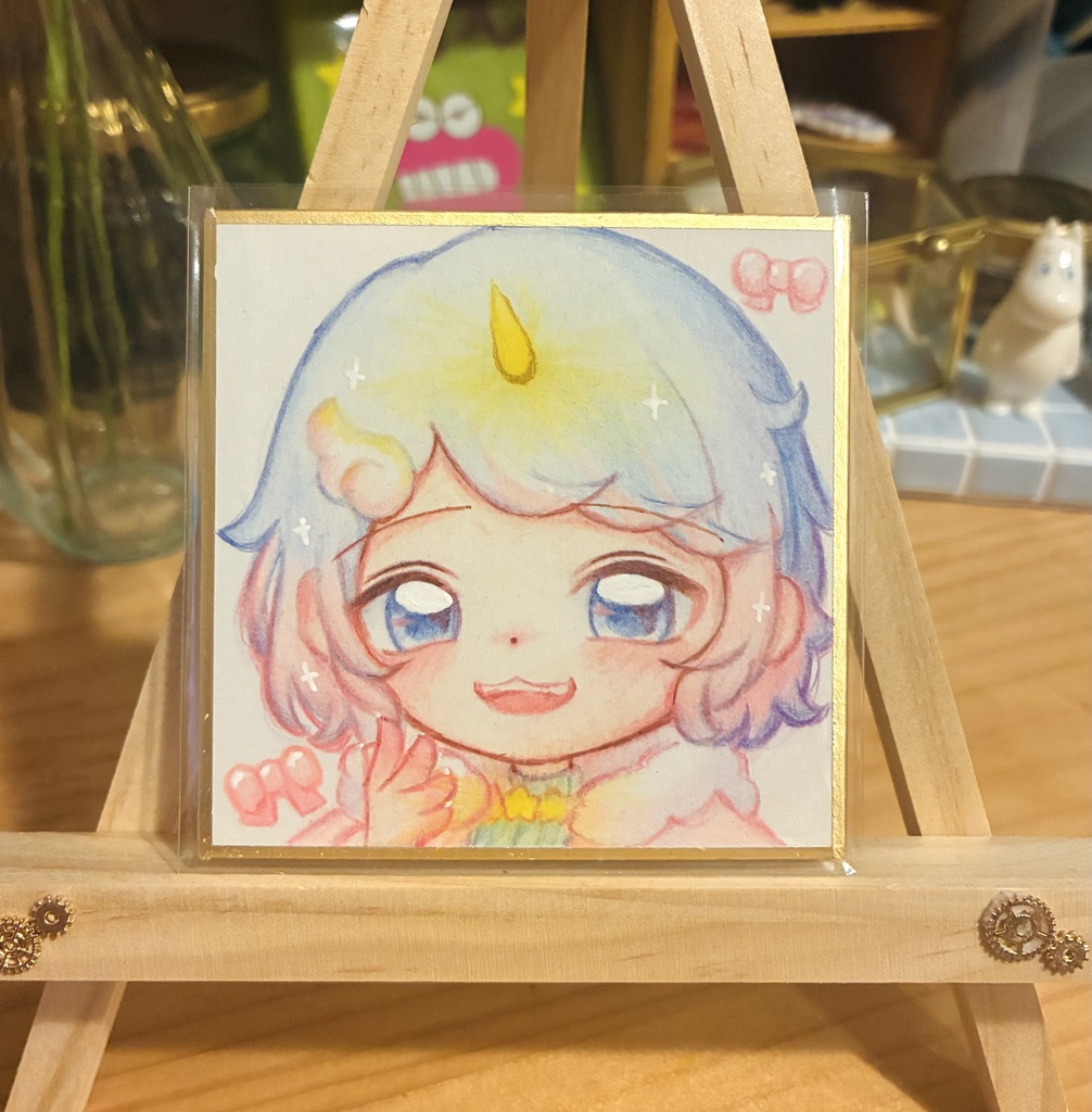 色鉛筆原画 豆色紙 「おめかし」 - JoyJoyShop - BOOTH