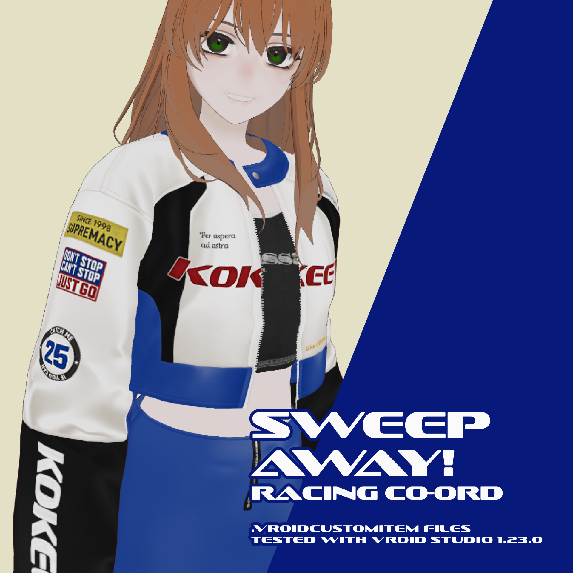 Sweep Away! Racing Co-ord #VRoid - kokeet - BOOTH