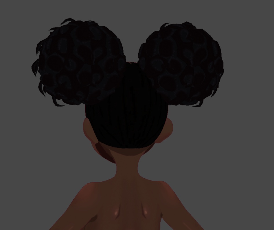 [UPDATED] Afro puffs hair preset (.Vroid file) - Beef - BOOTH