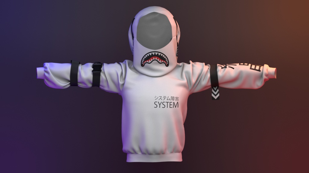 Tech Hoodie [VRChat] 3D Asset - zeitvr - BOOTH