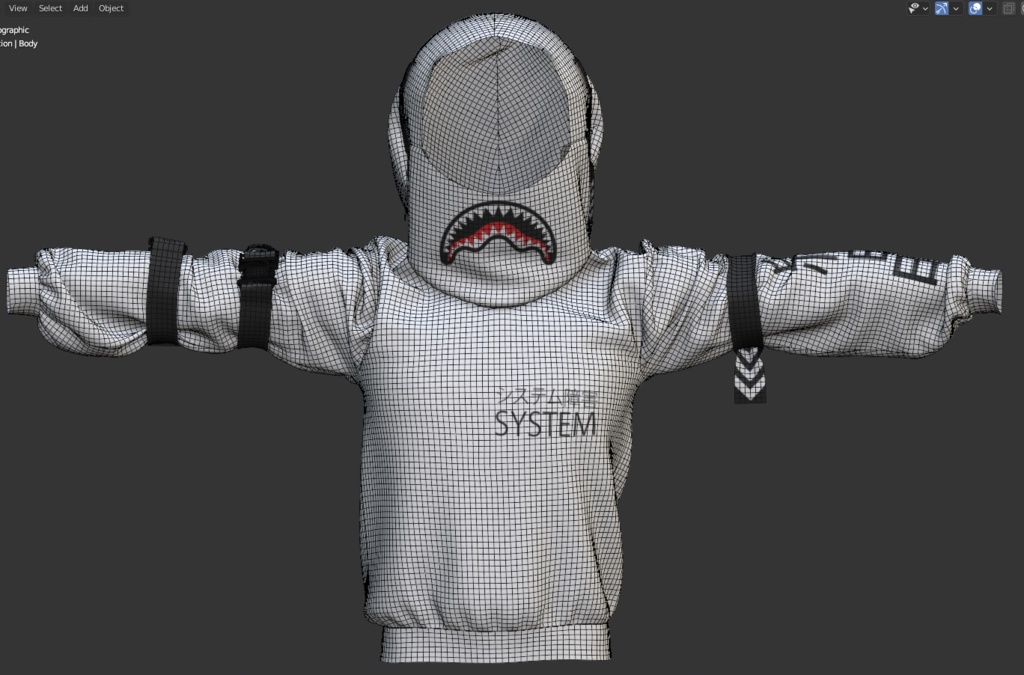 Tech Hoodie [VRChat] 3D Asset - zeitvr - BOOTH
