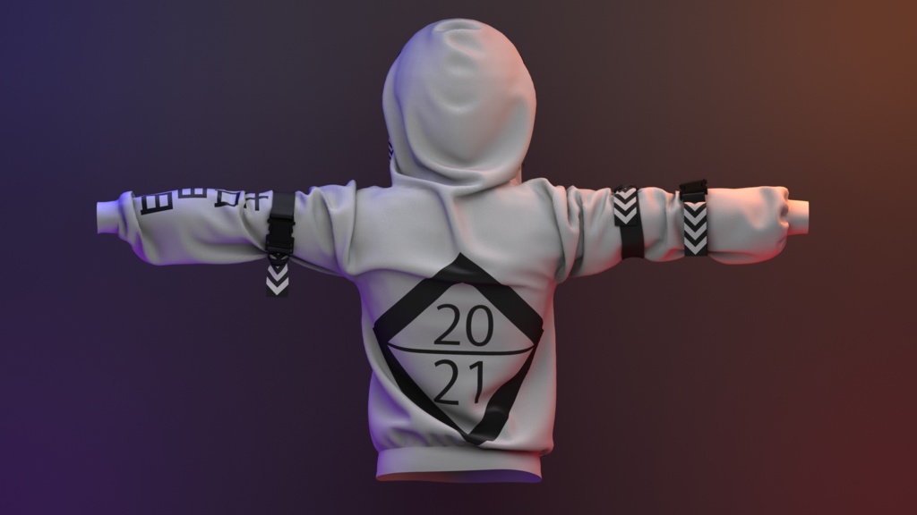 Tech Hoodie [VRChat] 3D Asset - zeitvr - BOOTH