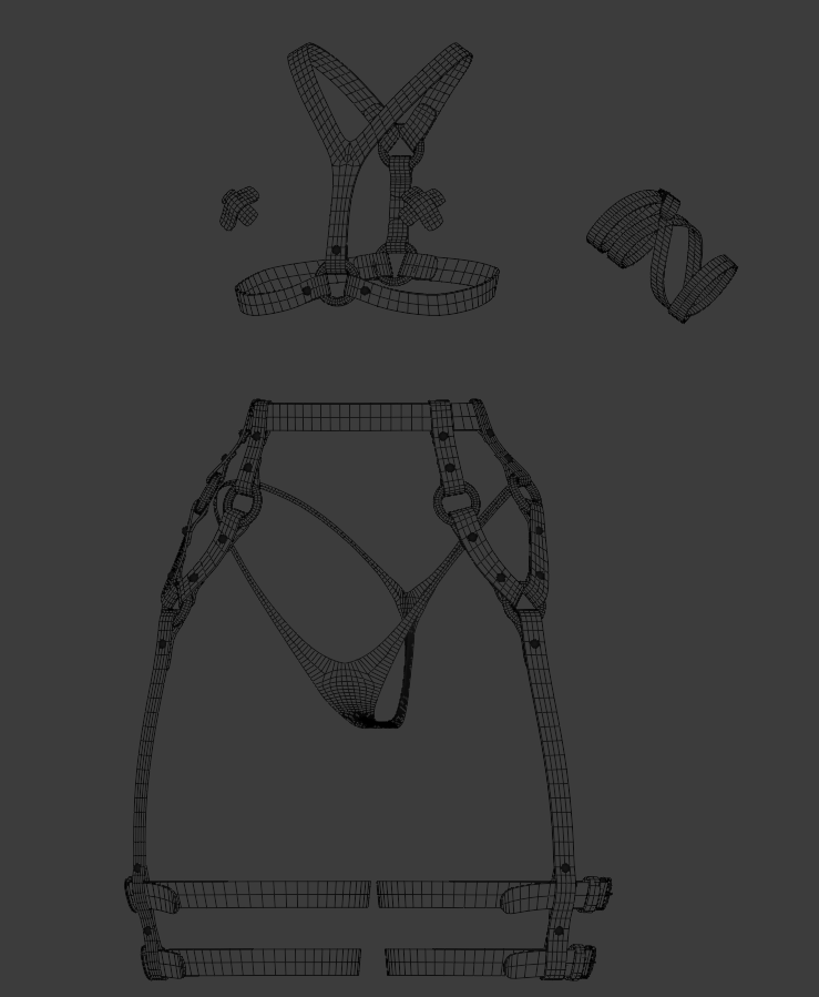 Harness Set [VRChat] 3D Asset - zeitvr - BOOTH