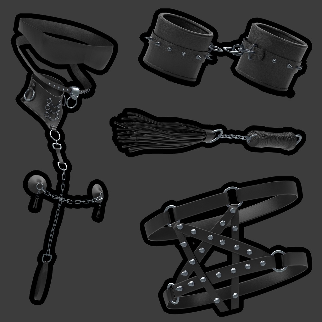 BDSM Set - 3D Asset [VRChat] - zeitvr - BOOTH