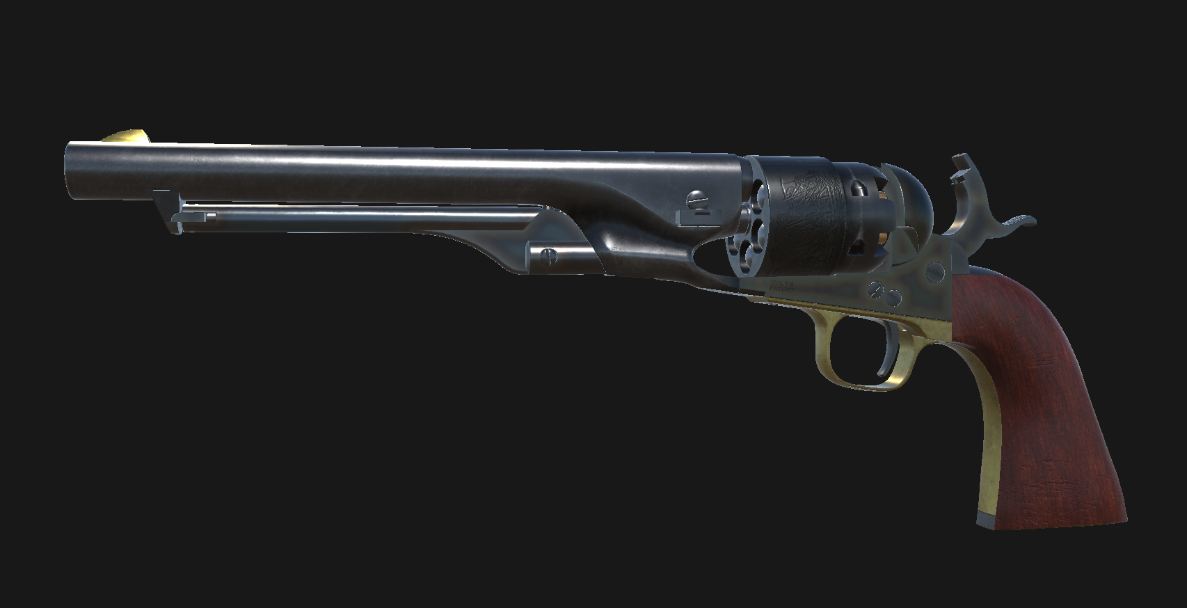 【VRChat想定】Colt Model 1860 Army - #ATGunWorks - BOOTH