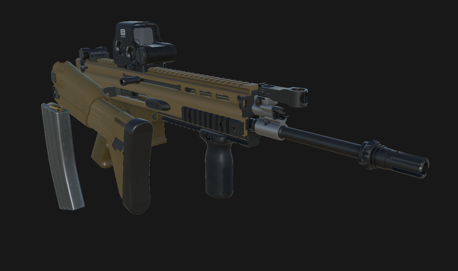 【VRChat想定】FN SCAR-L - #ATGunWorks - BOOTH