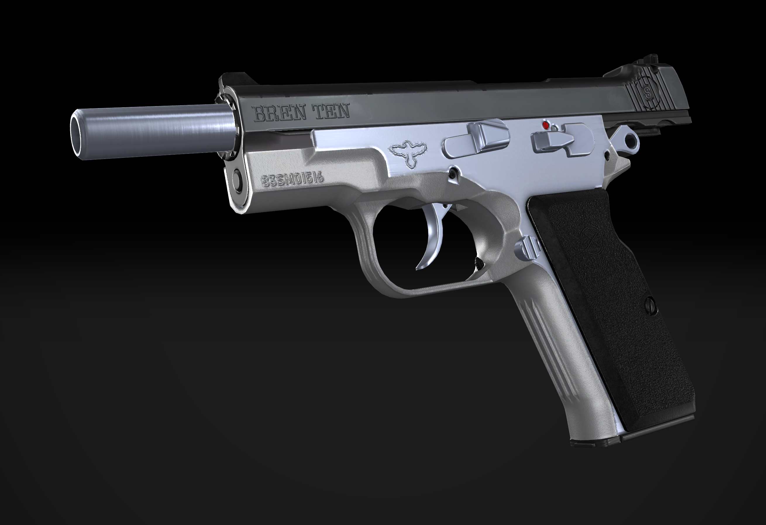 【VRChat想定】Bren Ten 10mm pistol - #ATGunWorks - BOOTH