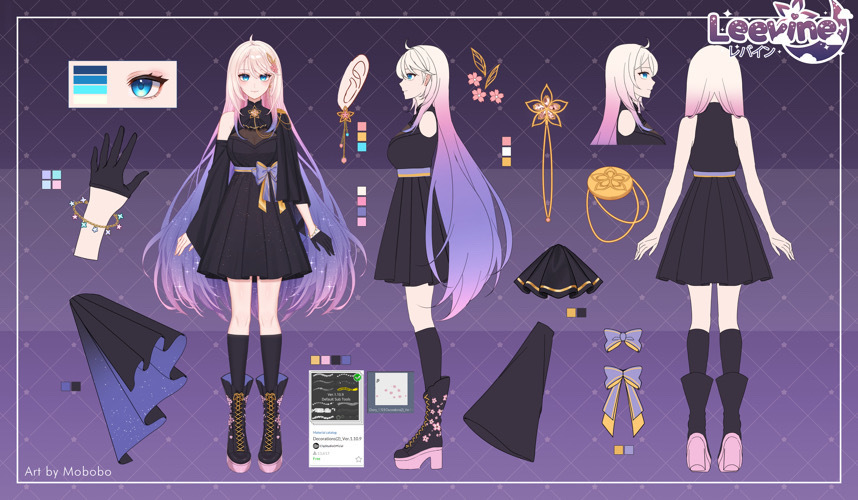 Vtuber Model Pink Galaxy Princess - leevine - BOOTH