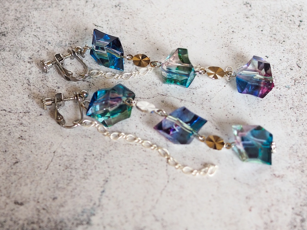 可惜夜の琥珀糖の耳飾り - Jasper&Cats - BOOTH