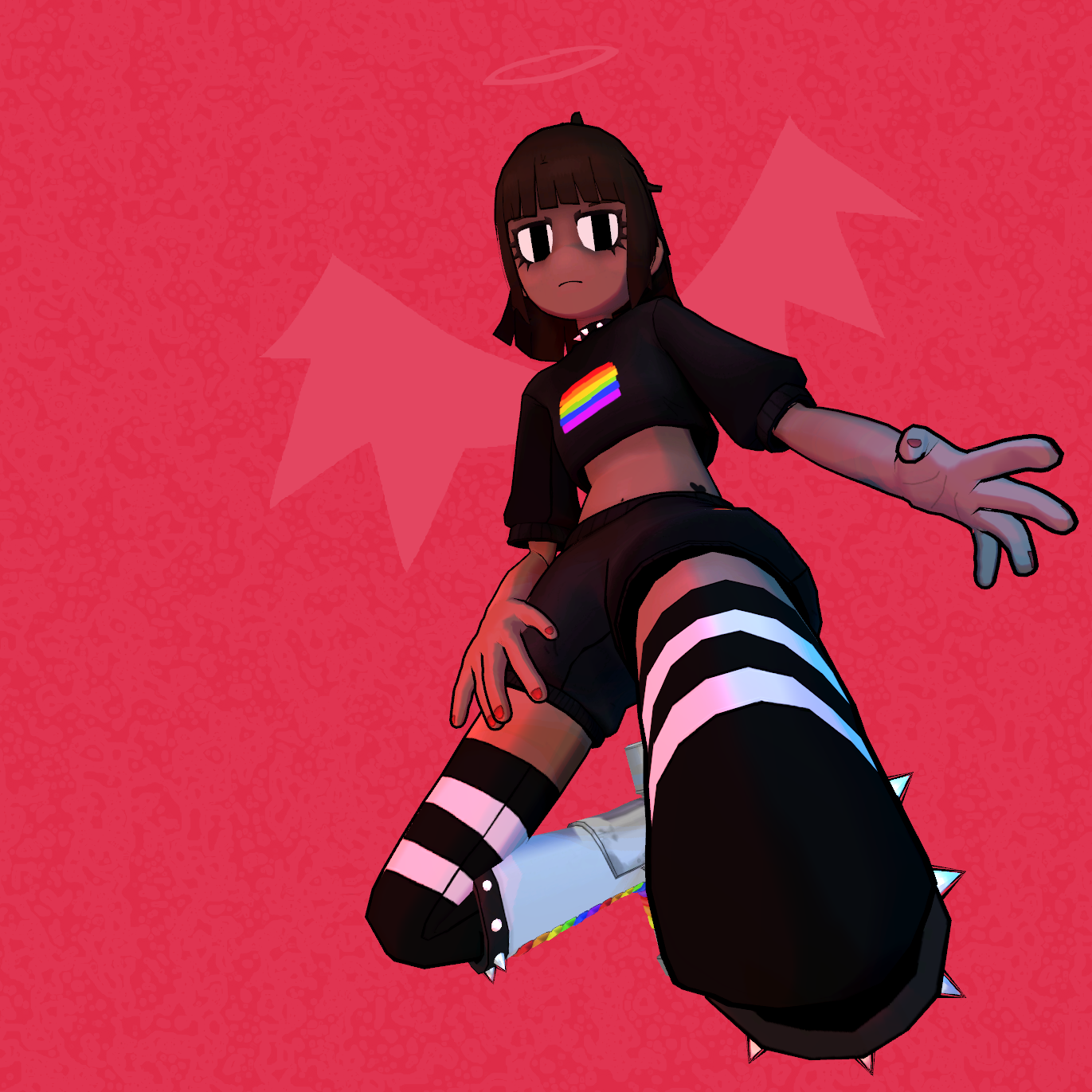 Goth Skater Girl (VRChat Avatar SDK3) - blueasis' store - BOOTH