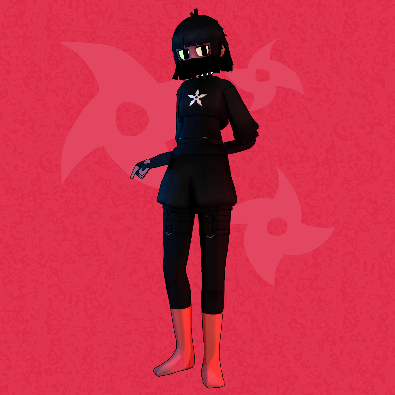 Goth Skater Girl (VRChat Avatar SDK3) - blueasis' store - BOOTH