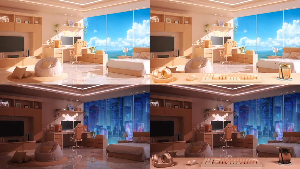 [ Vtuber 3D background : Pasterl room ] - Lama - BOOTH