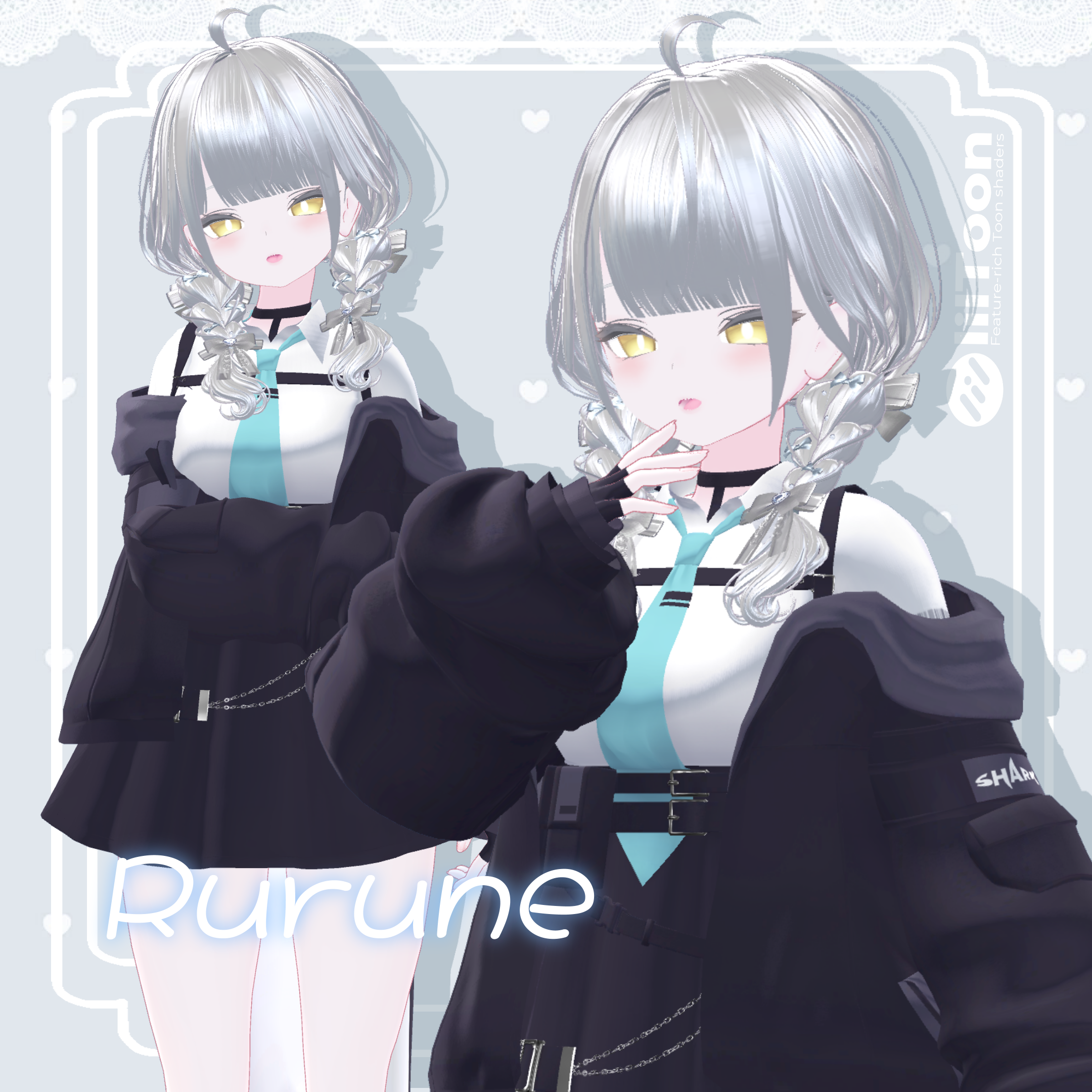 【14アバター】Fluffy braid Hair 【VRChat用Hair】 - Drug♡Angel - BOOTH