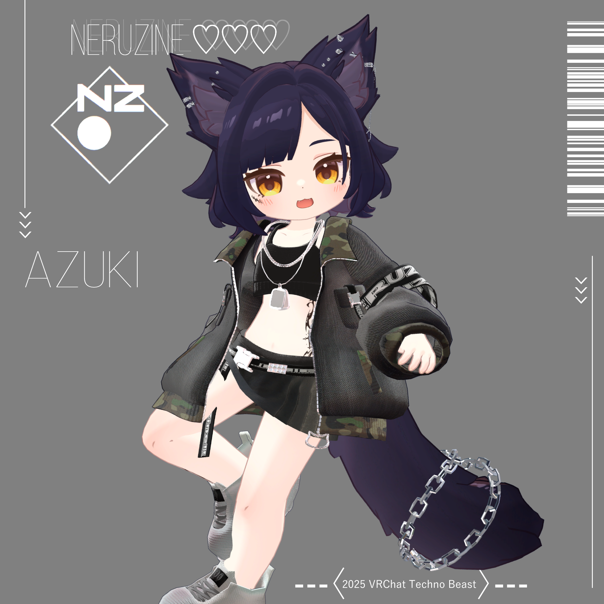 Techno Beast🐺🎧️テクノビースト【獣耳、尻尾、アクセサリー】 - NERUZine - BOOTH