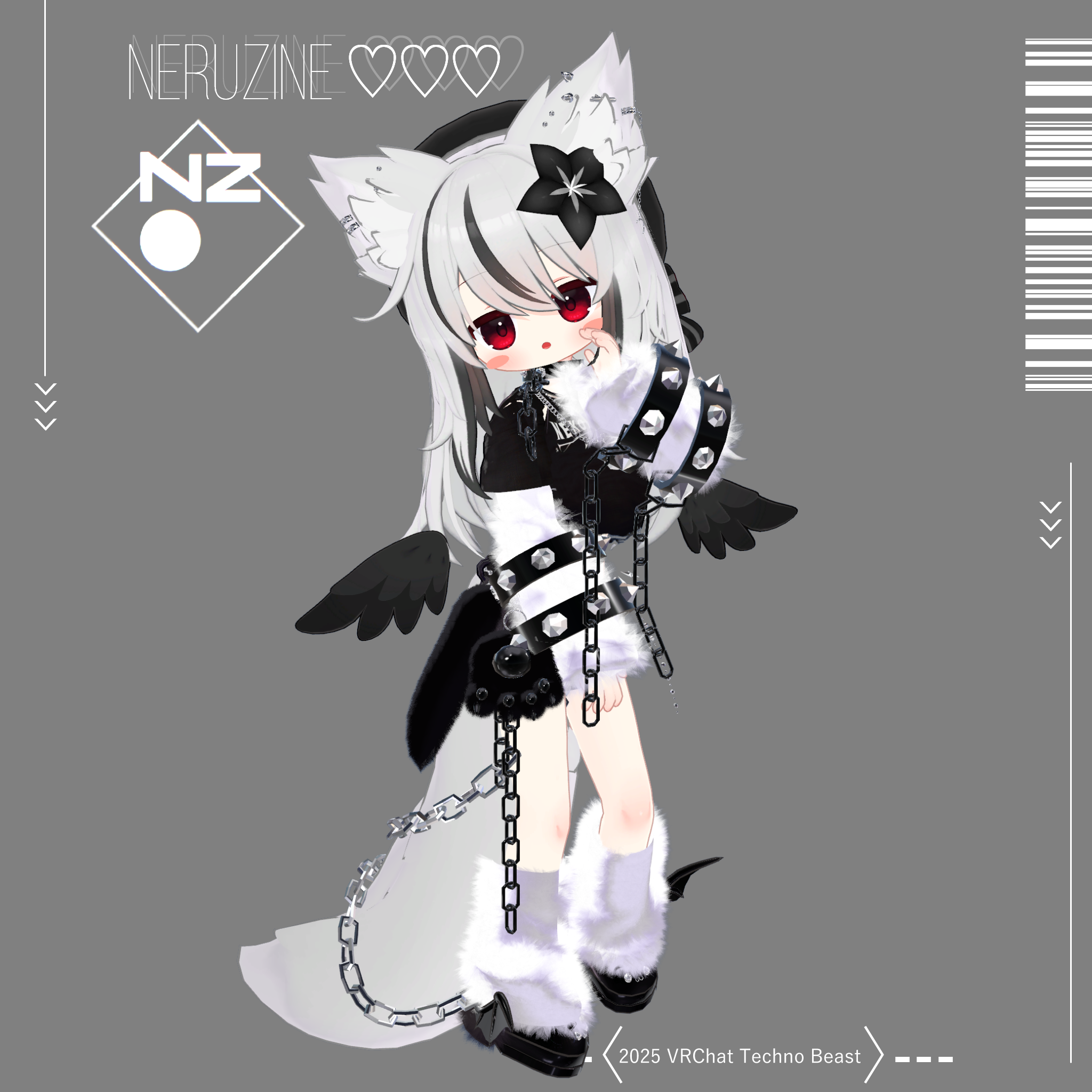 Techno Beast🐺🎧️テクノビースト【獣耳、尻尾、アクセサリー】 - NERUZine - BOOTH