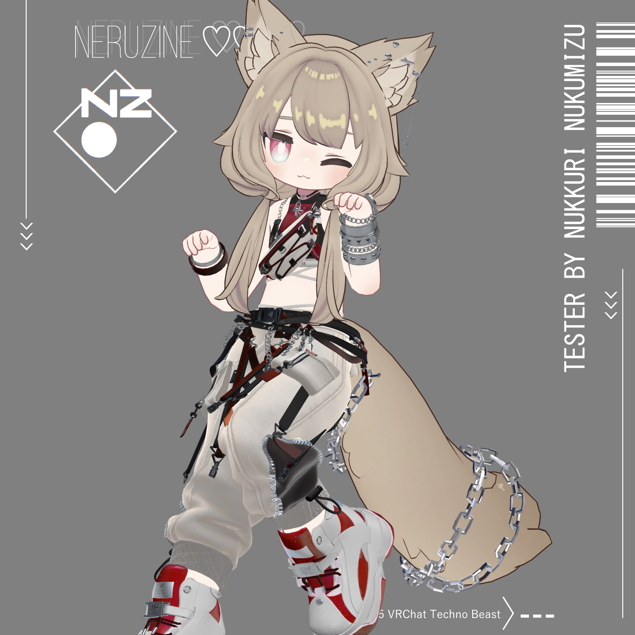 Techno Beast🐺🎧️テクノビースト【獣耳、尻尾、アクセサリー】 - NERUZine - BOOTH