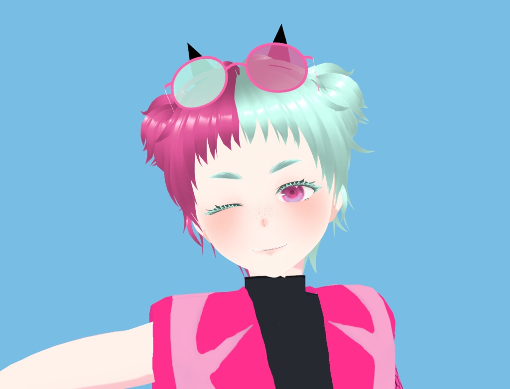 [パンクーちゃん PUNK GIRL] VRM VROID VTUBER 3D MODEL AVATAR - moonyboy - BOOTH