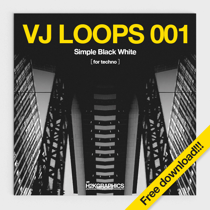 VJ素材 / VJ LOOPS 001:simple Black White - H2KGRAPHICS エイチツーケイ グラフィクス - BOOTH